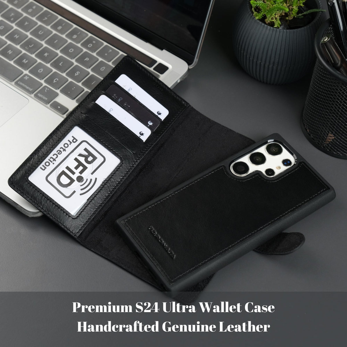 Premium S24 Ultra Wallet Case | Handcrafted Genuine Leather – TORONATA