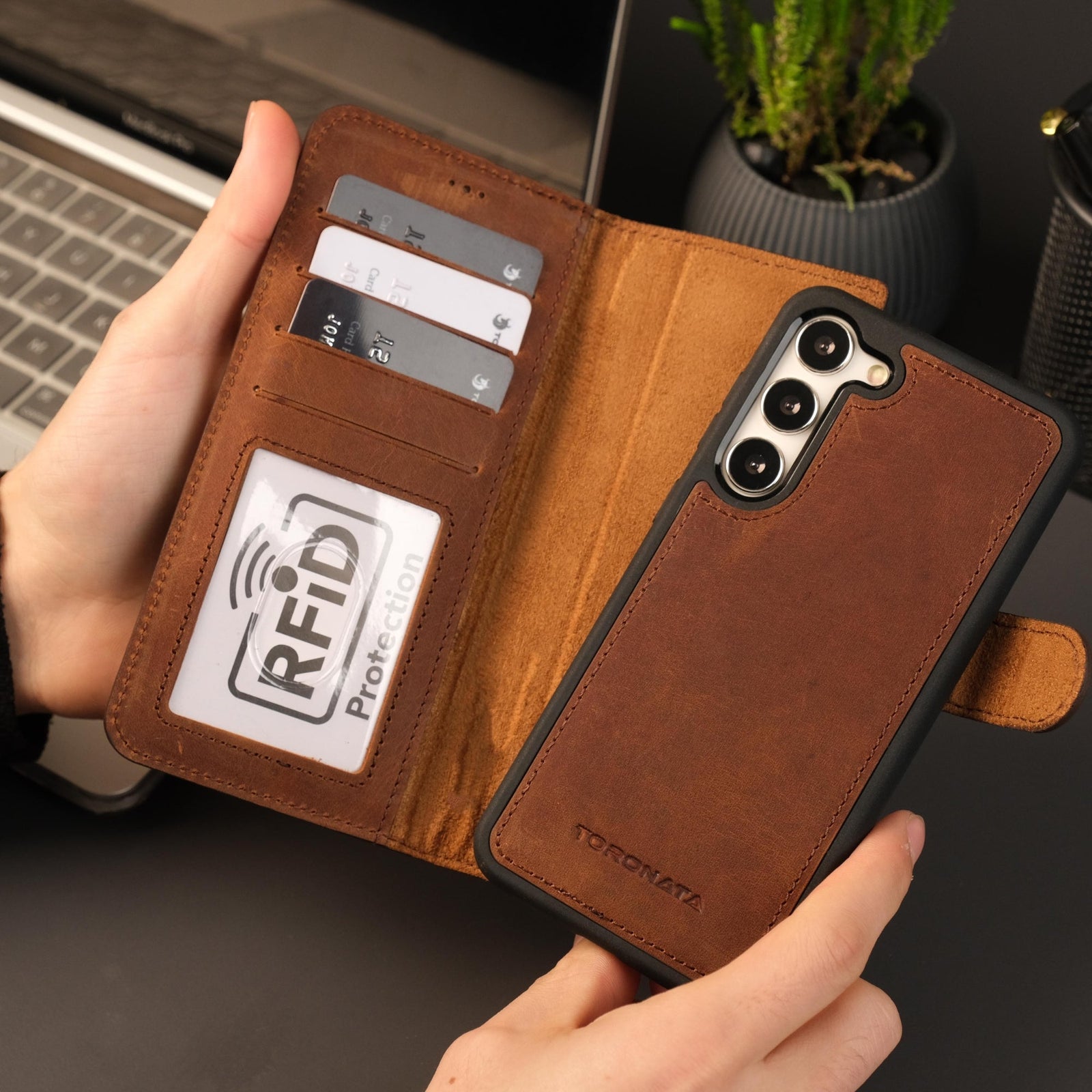 Leather S25 Ultra, S25 Plus & S25 Wallet Cases