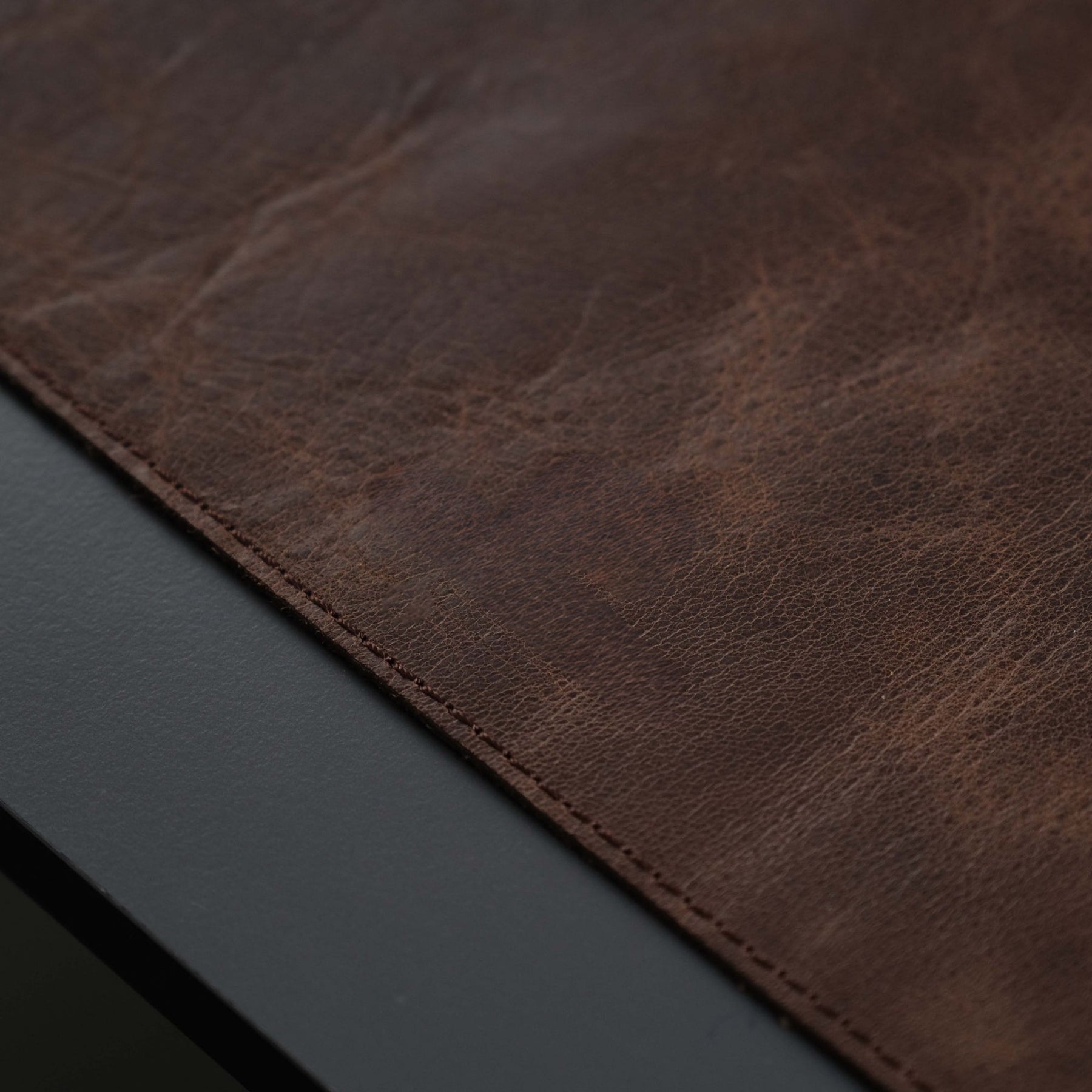 Dark Brown Leather Desk Pad | Genuine Calfskin | TORONATA
